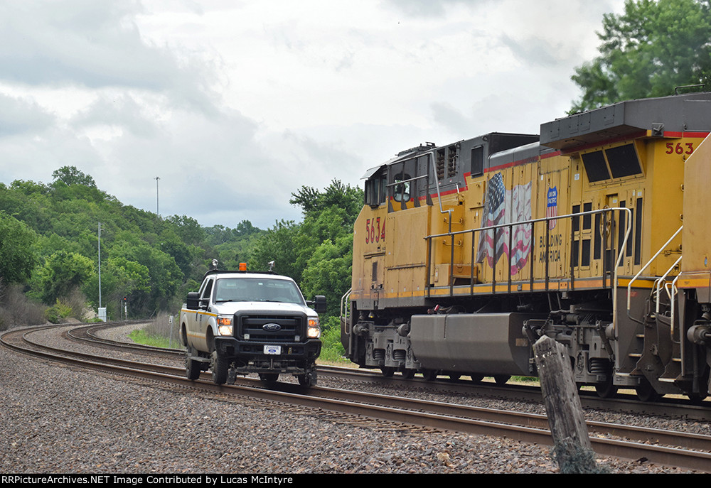 UP 5634 eastbound UP loaded coal train